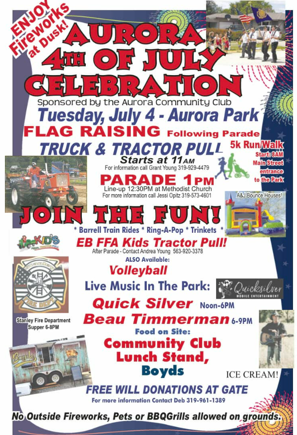 Aurora's 4th of July Celebration 7/4/2023 | Aurora, Iowa | Travel Iowa