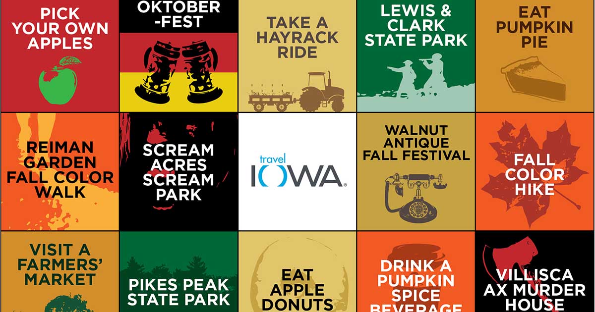 Fall Activity Bingo | Travel Iowa